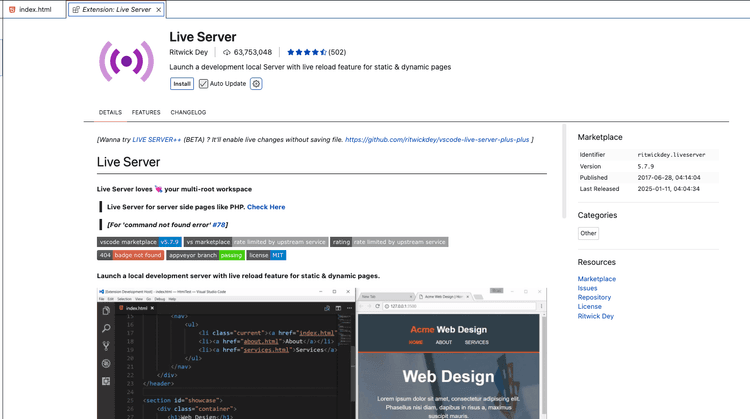 Menggunakan VS Code untuk Ngoding HTML: Fitur Esensial dan Live Server - Panduan VS Code untuk ...